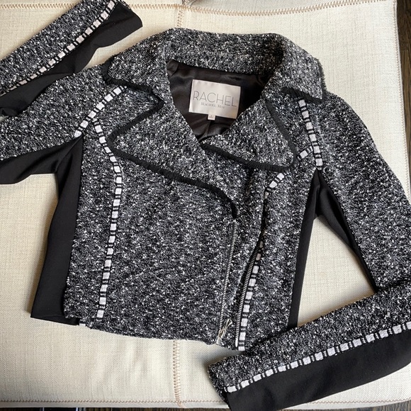 RACHEL Rachel Roy | Jackets & Coats | Rachel Rachel Roy Black White ...